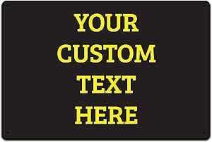 Amazon.com: Custom Outdoor PVC Personalized Sign | 12-Inch by 8-Inch ...