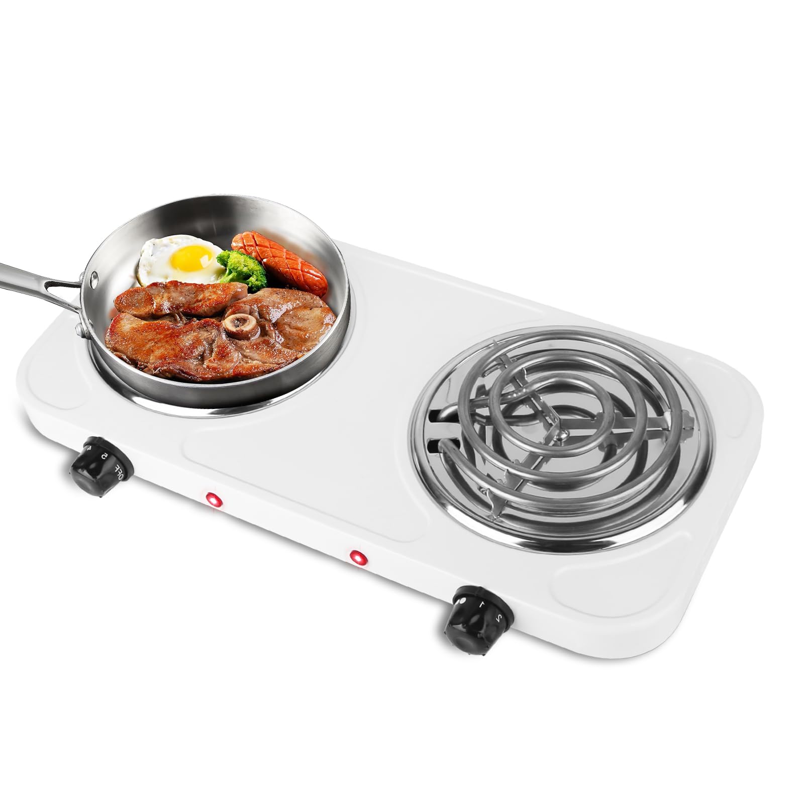 Amazon.com: 2000W Double Burner, Electric Hot Plate for Cooking ...