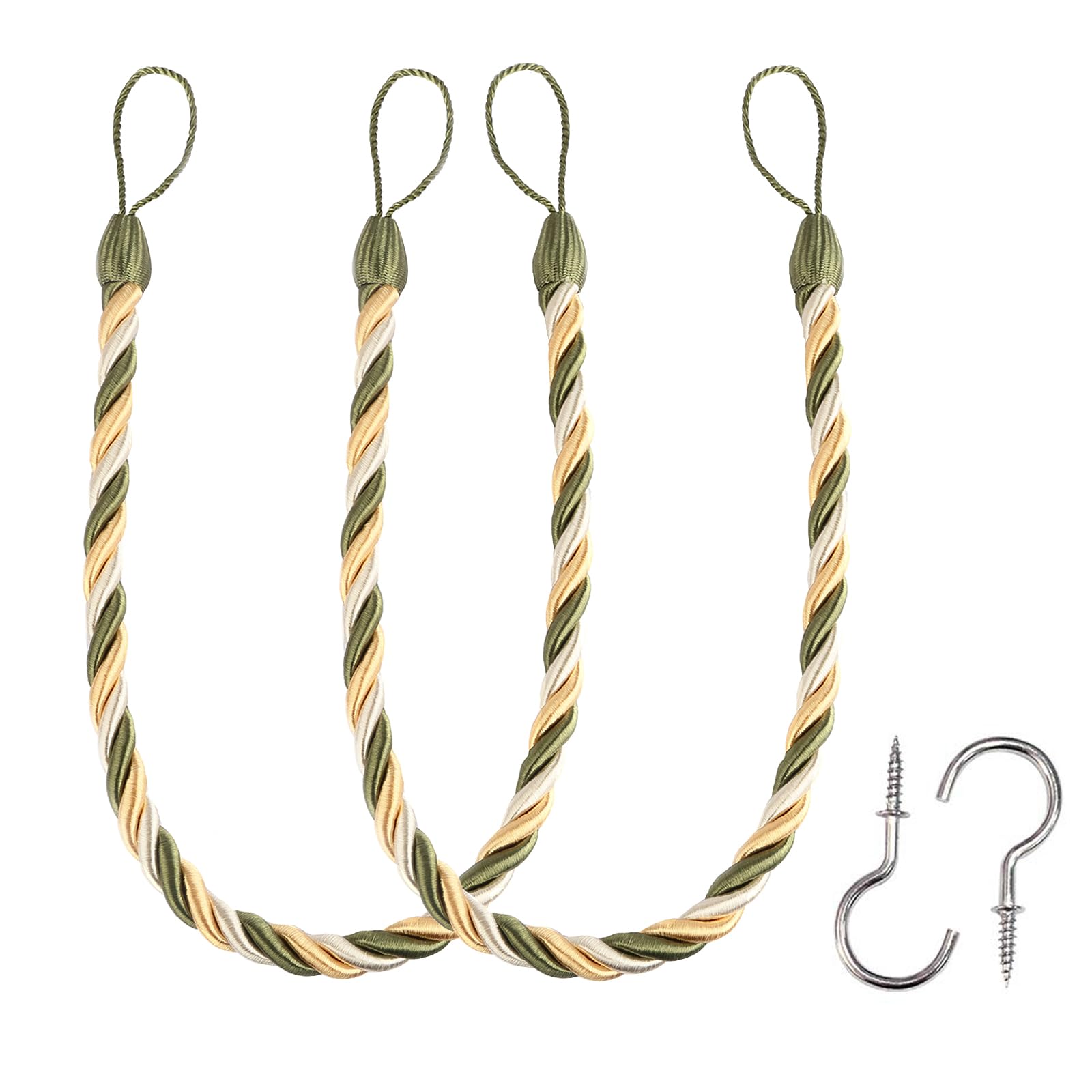 Amazon.com: BEL AVENIR Curtain Tiebacks Ropes Tie-Backs, Handmade ...