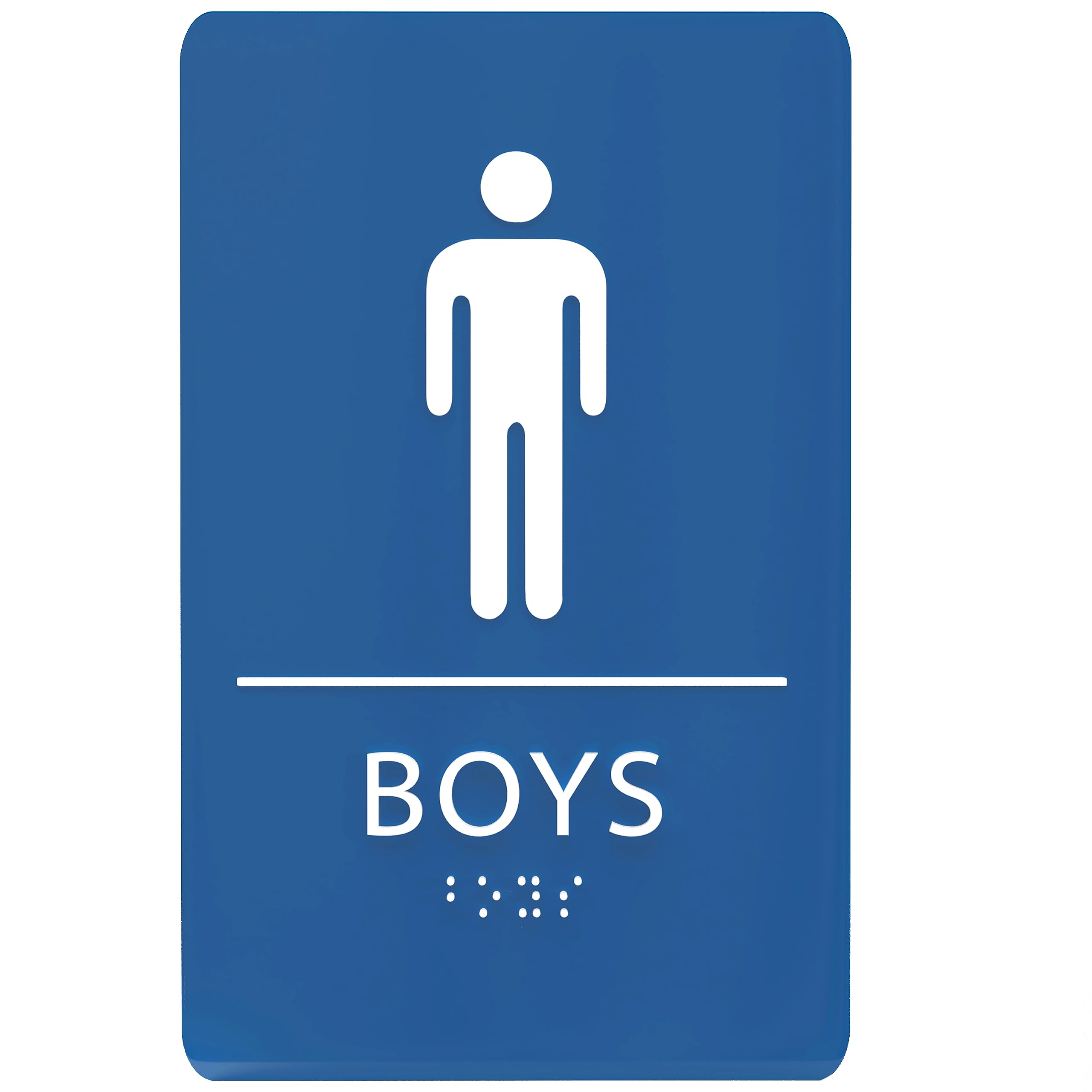 6 X9 Boys Restroom Sign Ada Compliant Tactile Graphics Grade ...
