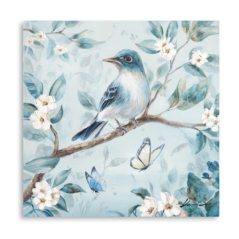 Amazon.com: ForJoy Blue Bird Wall Decor Bird Pictures Wall Decor Blue ...
