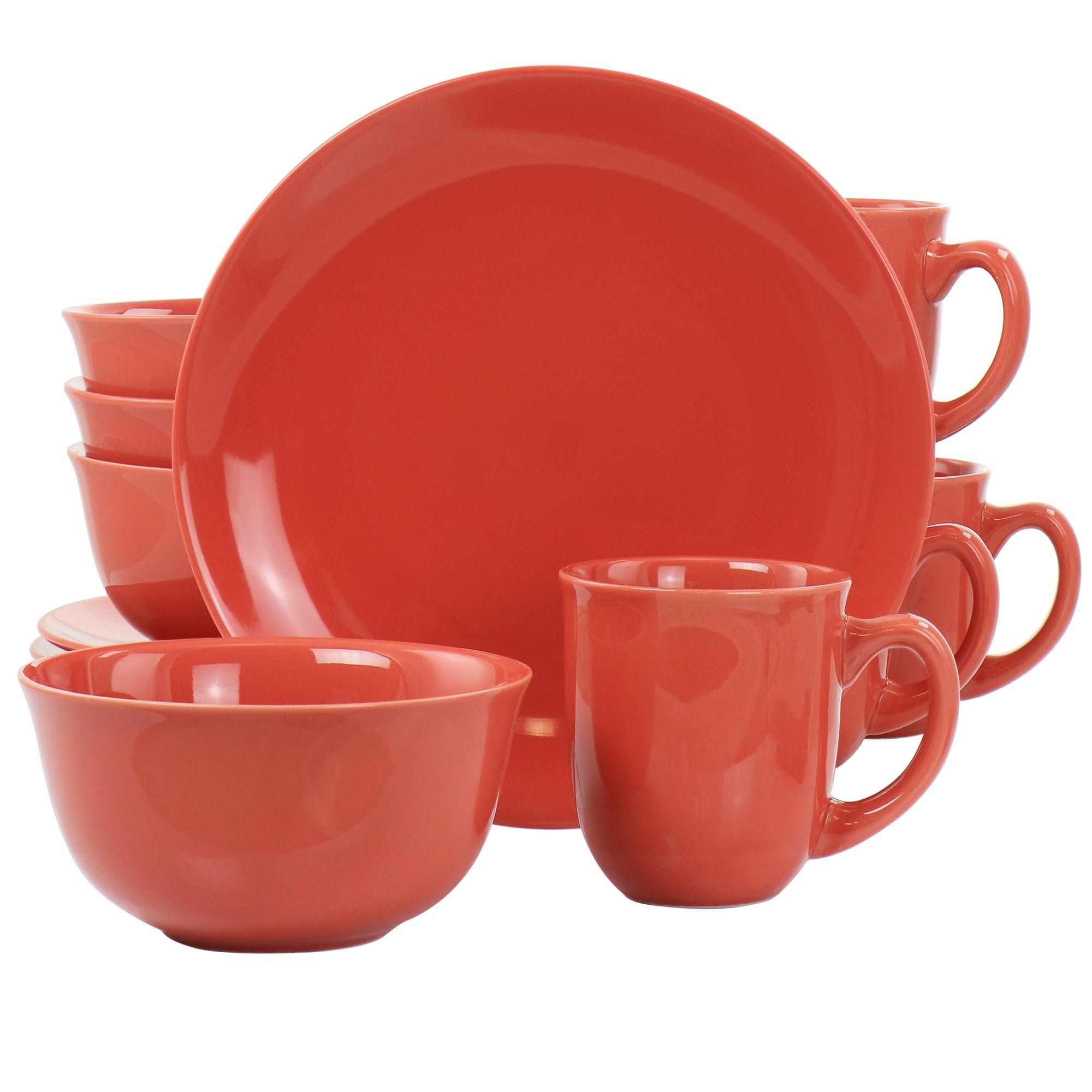 Amazon.com | Gibson Home Mercer 12 Piece Round Stoneware Dinnerware Set ...