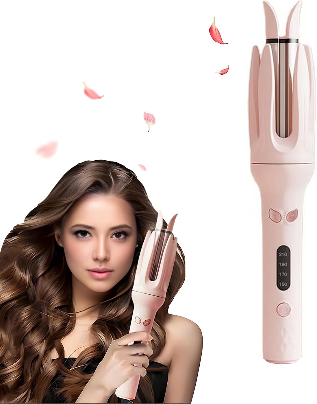 Amazon.com: Rotating Curling Iron, Automatic Curling Iron with 4 ...
