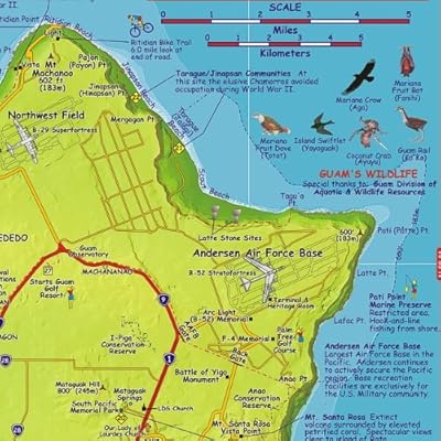 Guam Dive Map Laminated Poster By Franko Maps Philippines | Ubuy