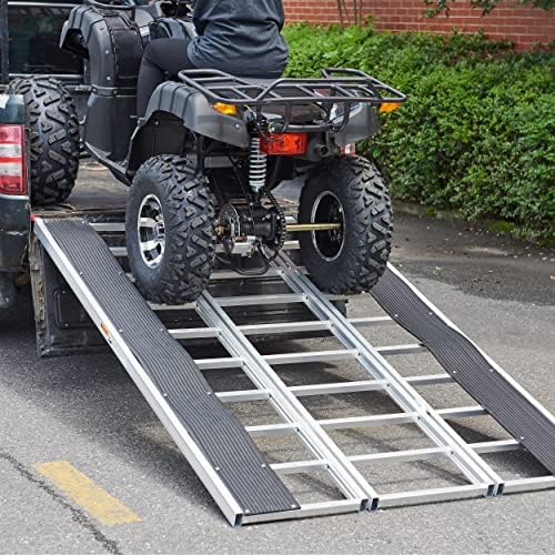 Amazon.com: TaiH Leo Tri-Fold Snowmobile Ramp, 85" L x 54" W Snowmobile ...