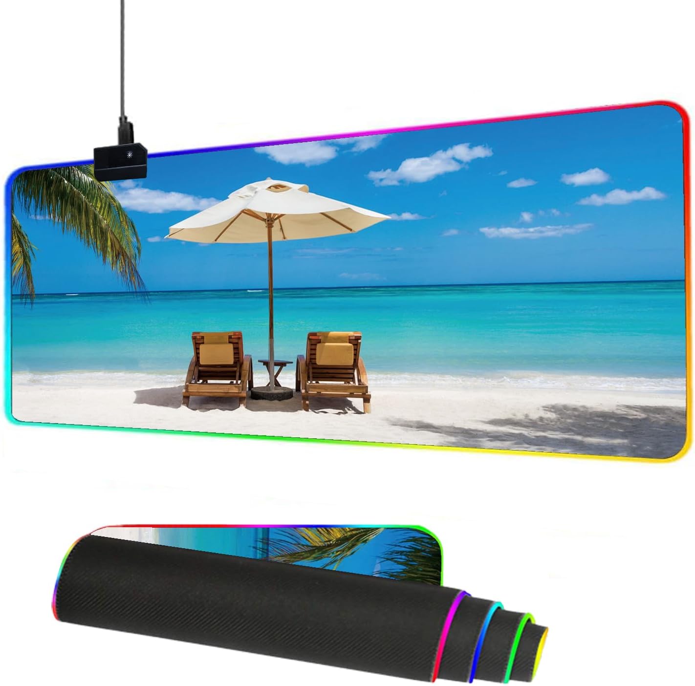 Amazon.com: Xunhomon RGB Mouse Pad, Led Gaming Mousepad Large Mouse Pad ...