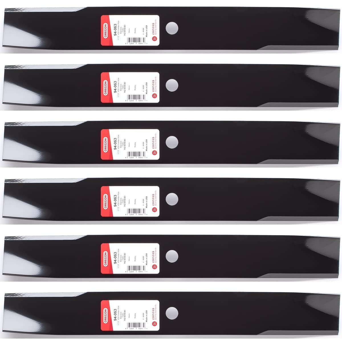 Amazon.com : Oregon 6PK 94-063 Replacement Blades for 50" Toro 112-9759 ...