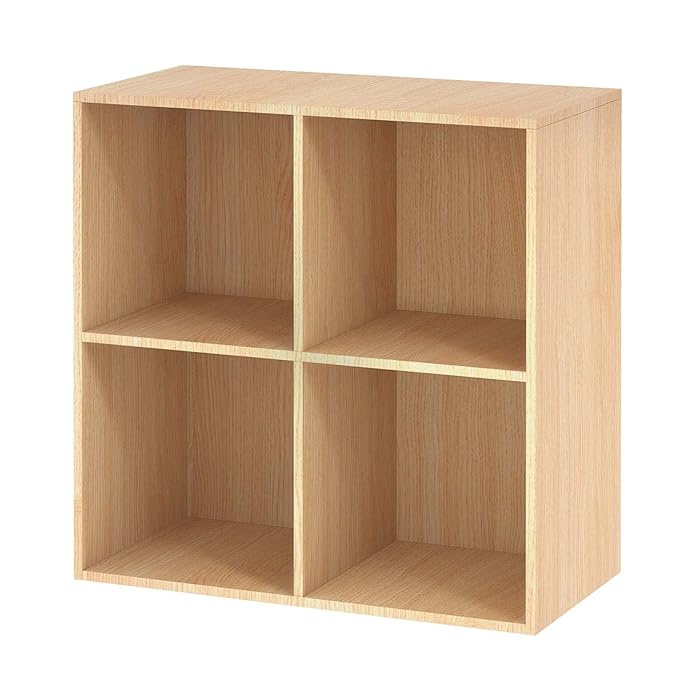 Buy CREATIVELAND 4 Cube Storage Organizer, Natural Oak Storage Cubes ...