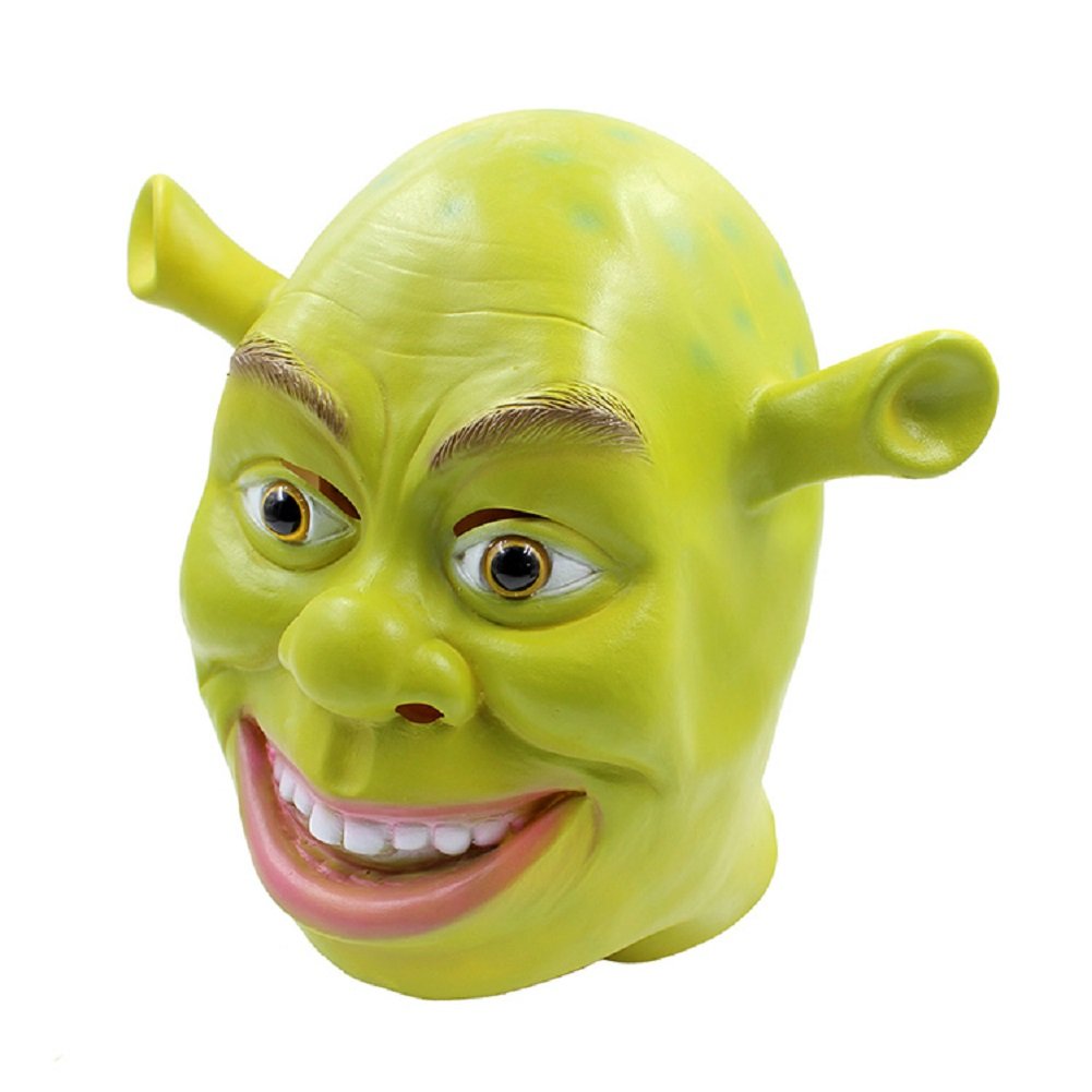 Shrek Mask Costume Mask Halloween Cosplay Full Head Green Adult Shrek ...