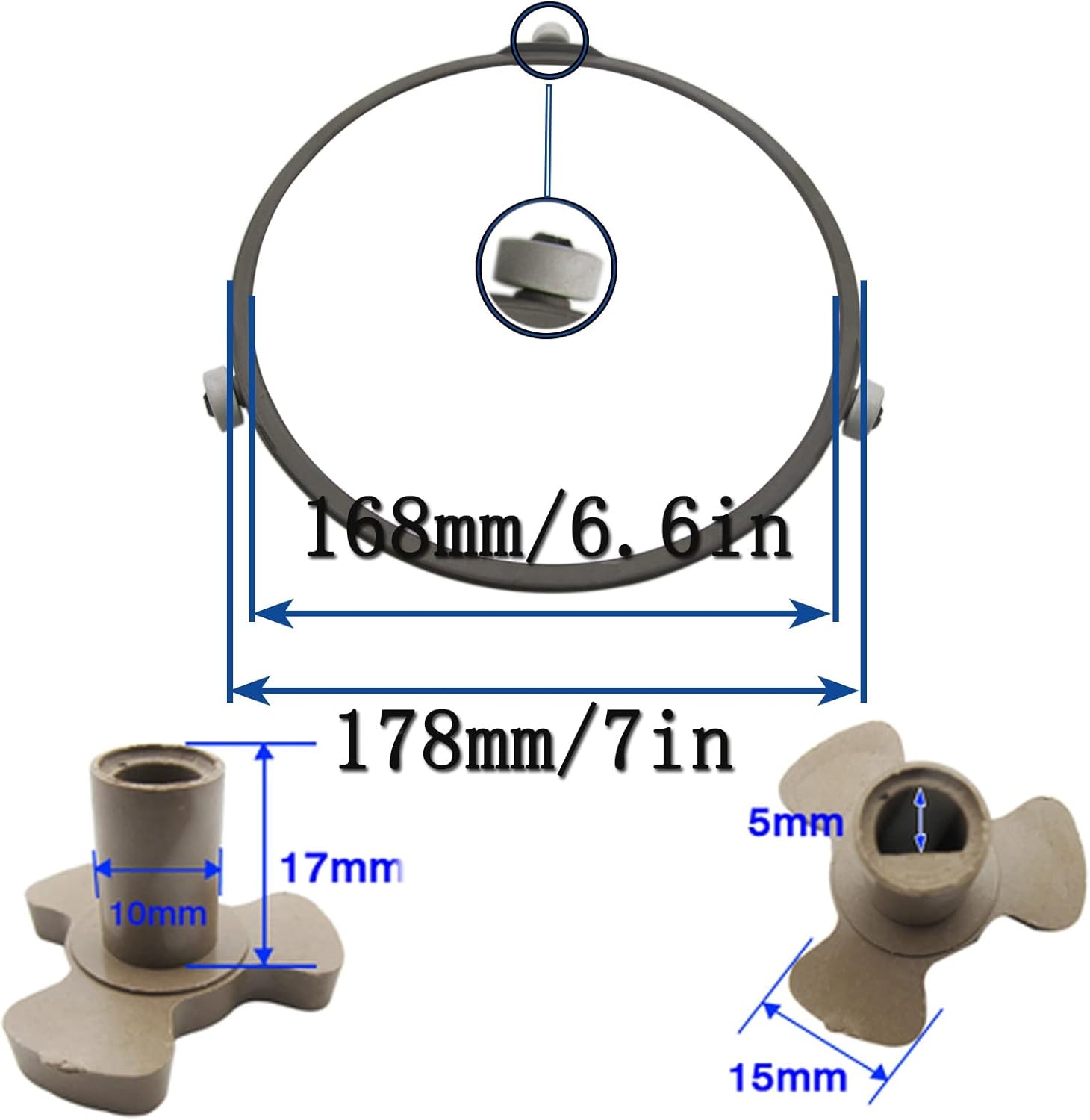 Small Microwave Glass Plate, Microwave Oven Cooking Tray with Ring and ...