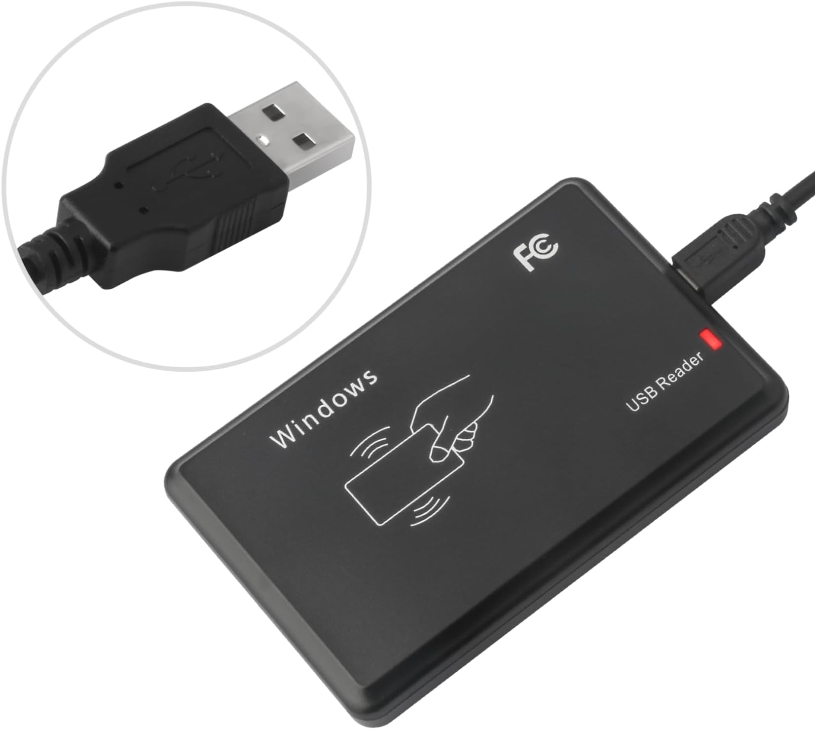 Amazon.com: HiLetgo 125Khz EM4100 USB RFID ID Card Reader Swipe Card ...