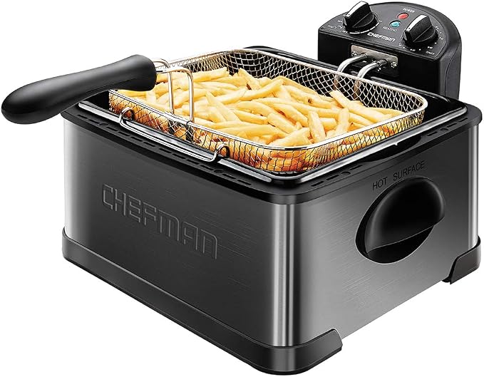 Amazon.com: Chefman Deep Fryer with Basket Strainer, 4.5 Liter XL Jumbo ...
