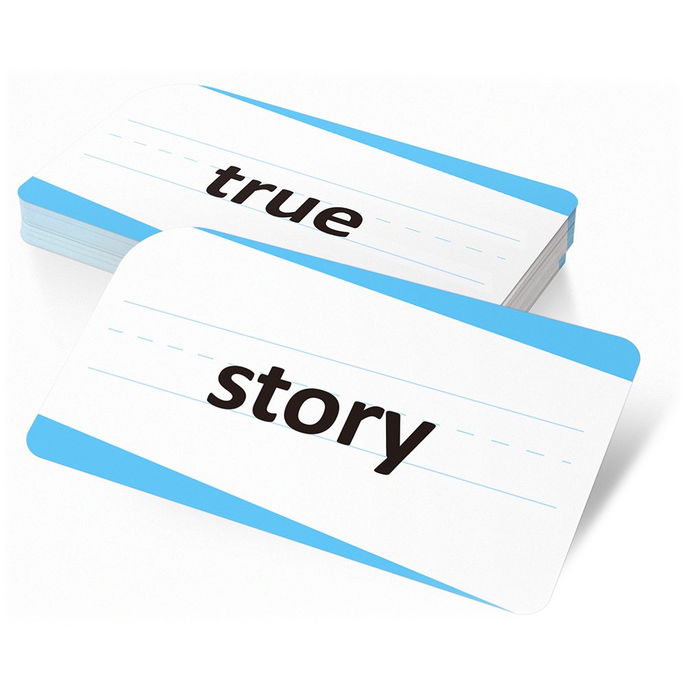 Sight Words Flashcards for Reading Readiness, 100 Pack - Lined & Double ...