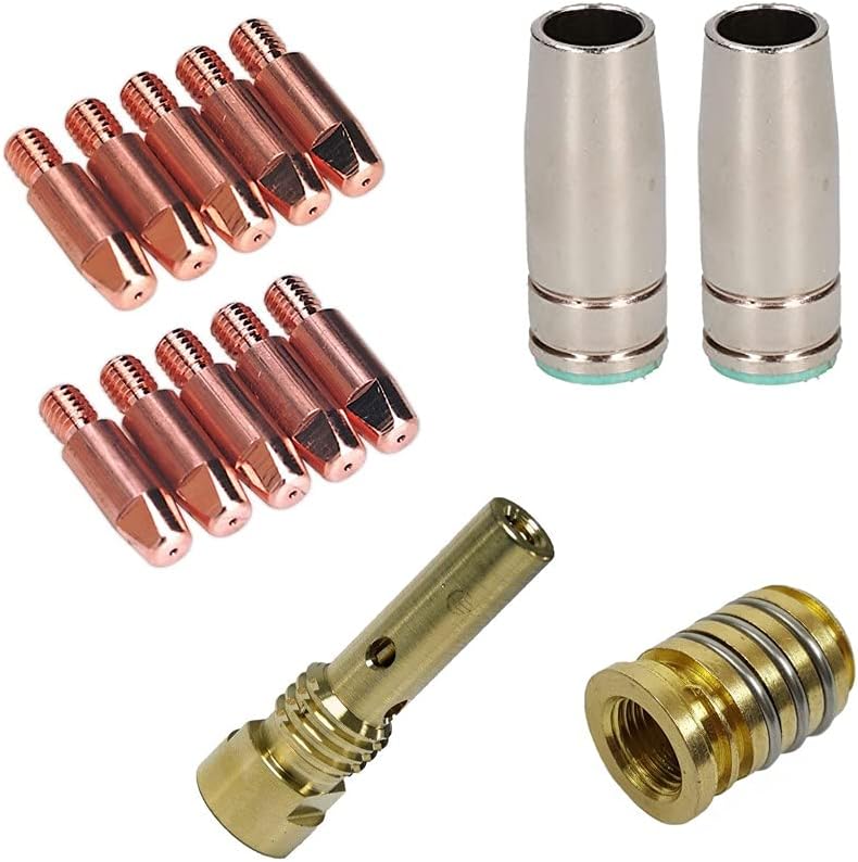 MB25 MIG Welding CONSUMABLES KIT Torch Contact Tips Nozzle Gas Shroud ...