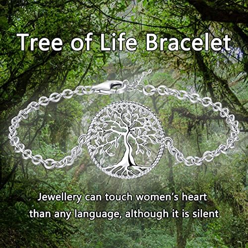 Friggem Bracelet pour Femme Arbre de la Vie Bracelet de Chaîne Réglable ...