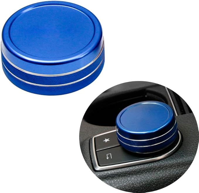 Amazon.com: Angelguoguo Car Multimedia Control Knob Button Cover Fit ...