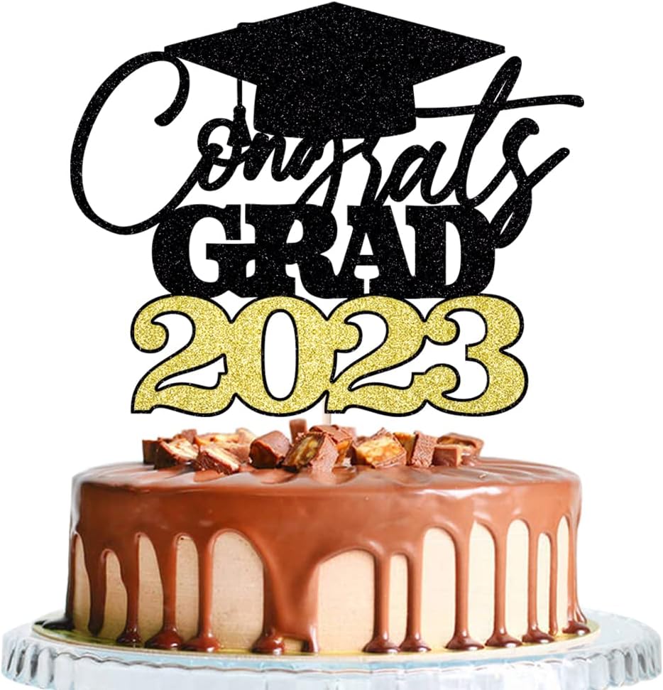 Amazon.com: WRACKKIAR Congrats Grad 2023 Cake Topper-Congrats Grad Cake ...