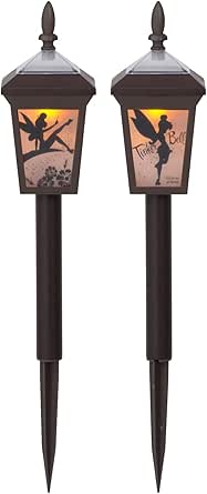 Princess Silhouette Garden Solar Light Lantern 2 Set (Tinkerbell ...