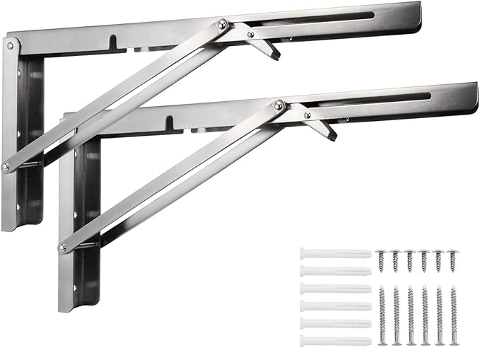 Amazon.com: Douper Collapsible Shelf Brackets Folding Supports 16inch ...