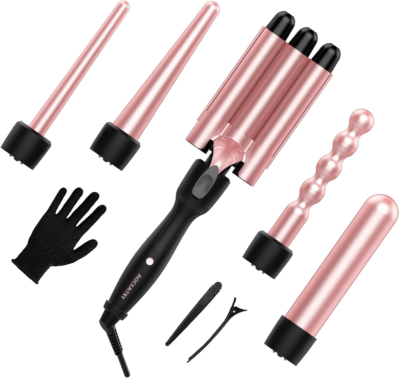 Amazon.com: Hair Curling Iron, 7 in 1 Curling Stick Set, with 3 Curlers ...