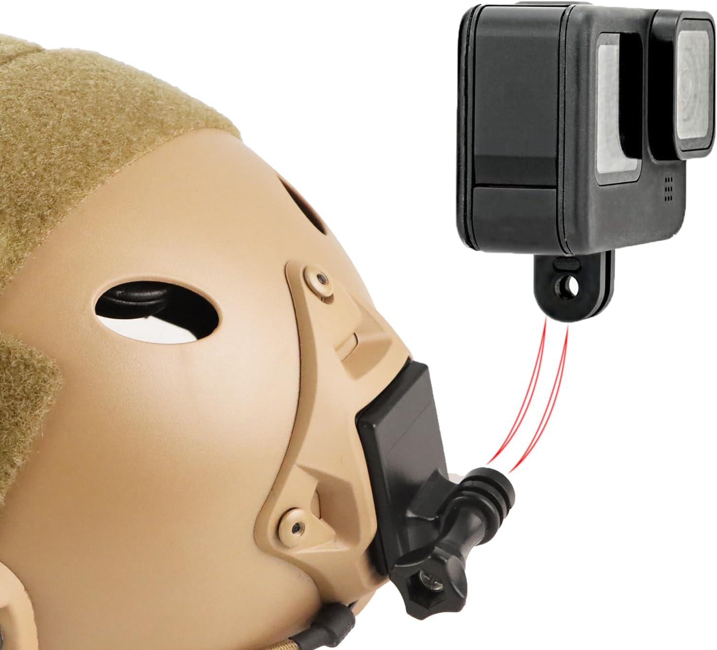 Amazon.com : booiu Tactical Helmet Mount NVG Camera Mount Compatible ...