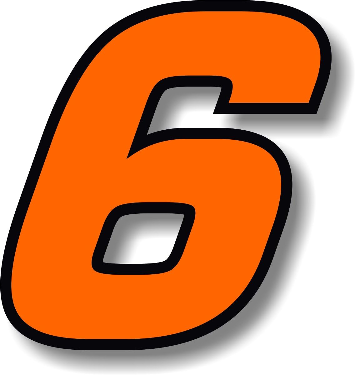 Amazon.com: Vinyl sticker/decal Orange (Black outline), square font ...