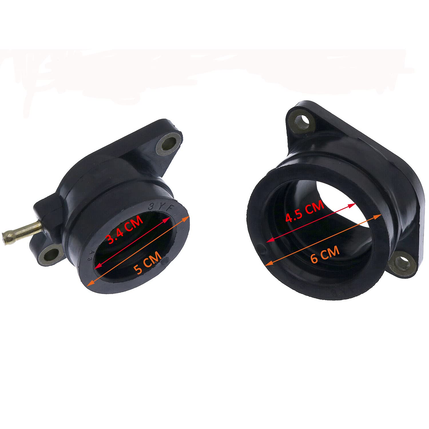 Yamaha Raptor 660 Carb Boot Caltric 2-Pack Intake Manifold Carb Boots ...