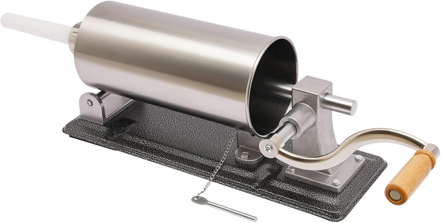 Amazon.com: PaNeTnya 4L Stainless Steel Sausage Stuffer Manual Sausage ...