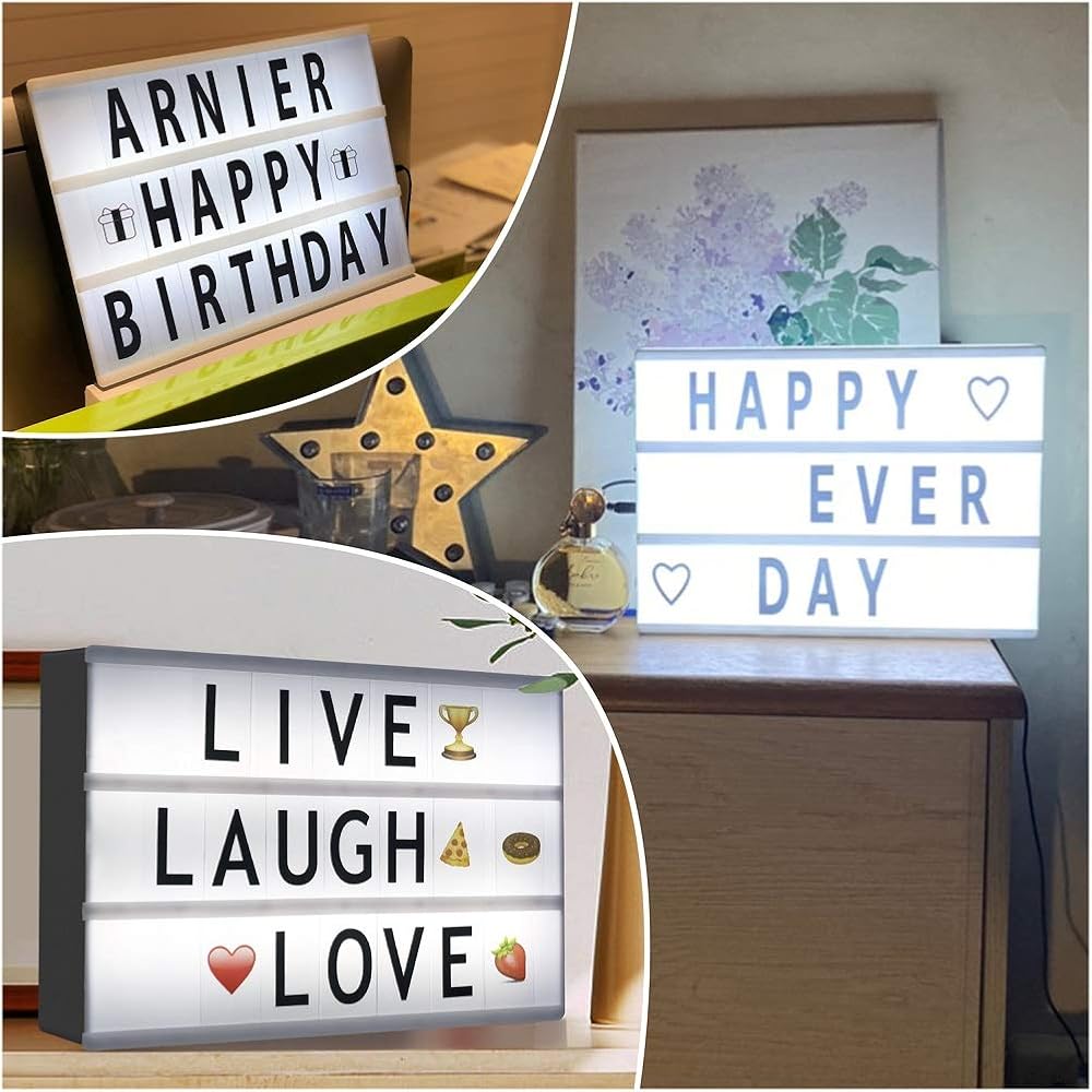 Cinematic Light Box Lighted Up 280 Letters & Emojis, Philippines | Ubuy