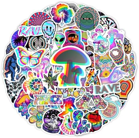 Amazon.com: Weed Stickers Pack of 45 PCS - Trippy Marijuana Stickers ...