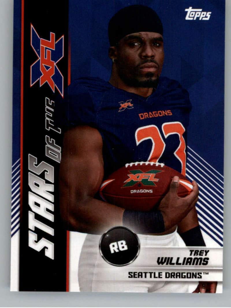 Amazon.com: 2020 Topps XFL Stars of the XFL Football #17 Trey Williams ...