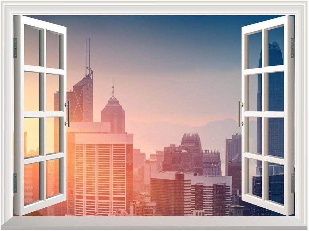 Amazon.com: Removable Wall Sticker/Wall Mural - Modern Cityscape at ...