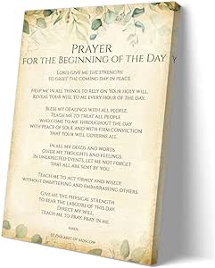 Amazon.com: Morning Prayer Bible Verse Wall Art Praying Scripture ...