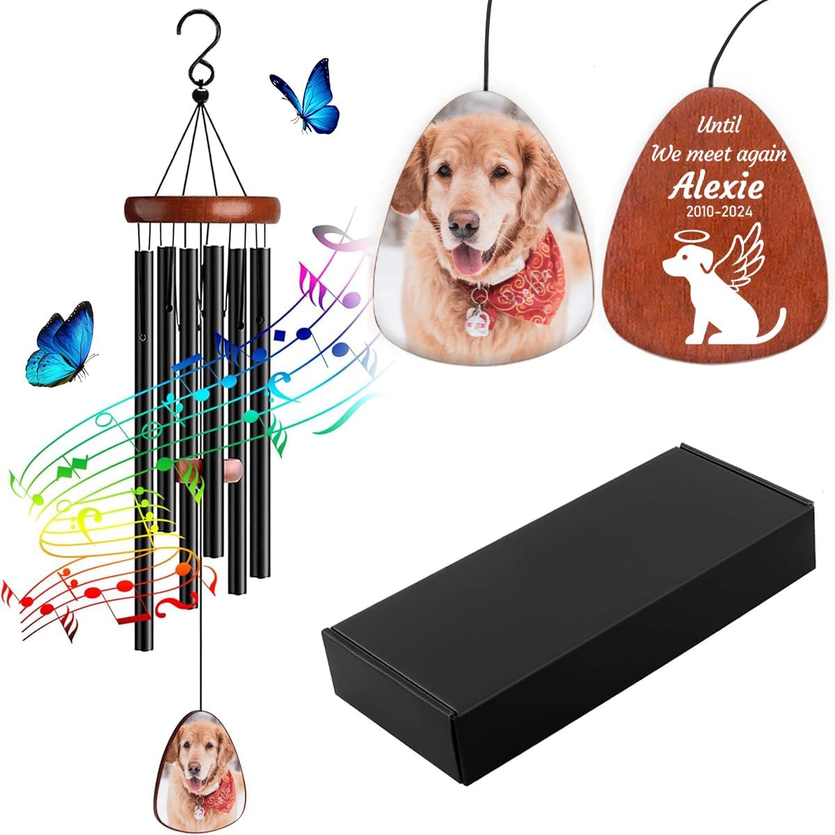Amazon.com : Personalized Pet Memorial Wind Chime Custom Dog Memorial ...