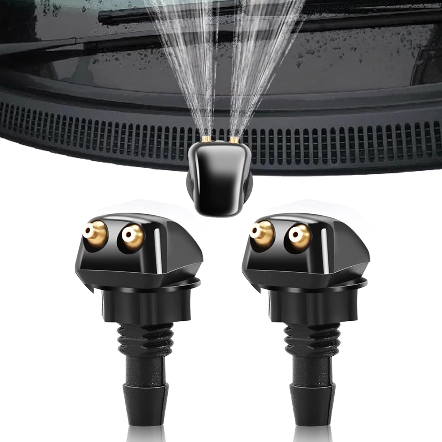 Amazon.com: Hawyet 2 PCS Automibile Front Windshield Washer Nozzles ...
