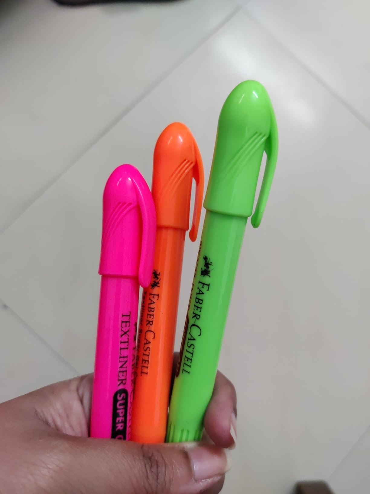 Faber-Castell Gel Broad Text Liner Set of 4 [Yellow, Green, Pink ...