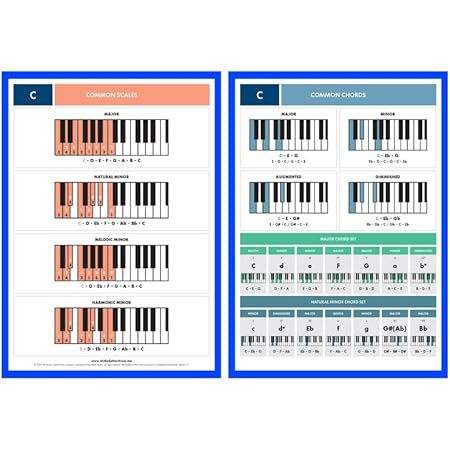 Amazon.com: Practice Keyboard & Note Chart for Behind the Piano Keys ...
