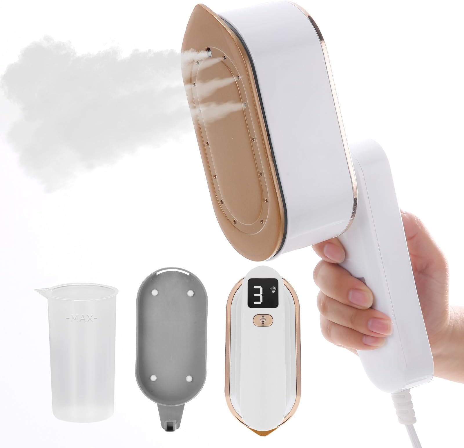 Amazon.com: Steam Iron for Clothes, Travel Steamer for Clothes, 1000W ...