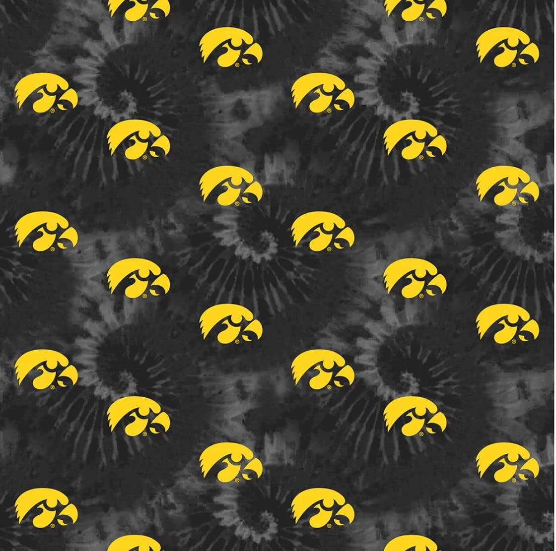 Amazon.com: University of Iowa Cotton Fabric by Sykel-Licensed Iowa ...