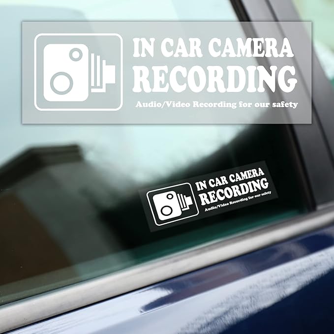 Amazon.com: 4 Pcs Camera Audio Video Recording Window Cars Stickers, in ...