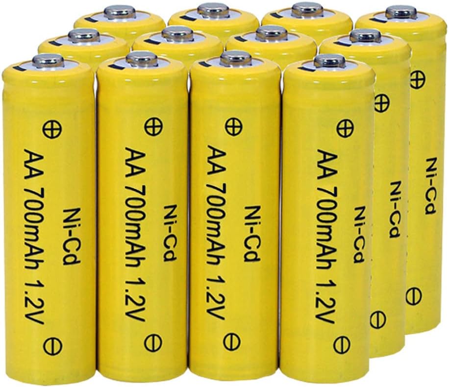 Amazon.com: HyperPS 1.2V AA 700mAh Ni-Cd NiCd Rechargeab le Battery for ...