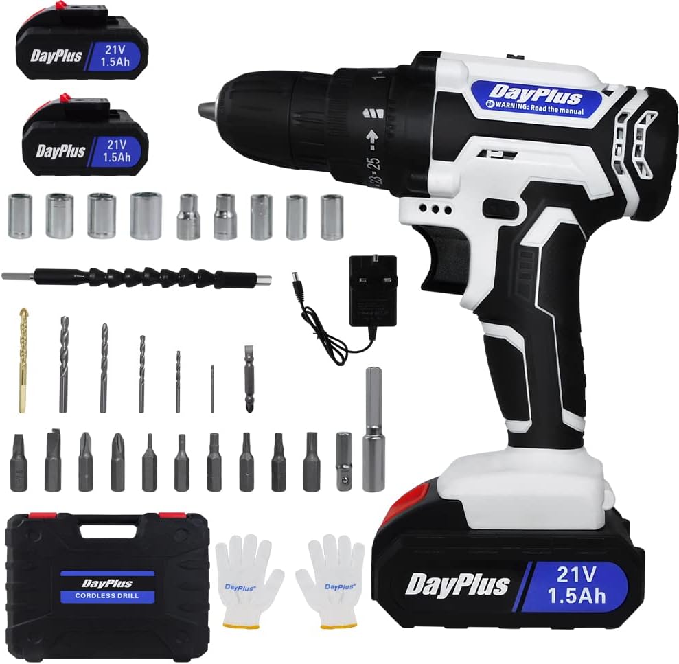 Qimu Cordless Power Drill Set,Electric Screwdriver Combi Drill Set with ...