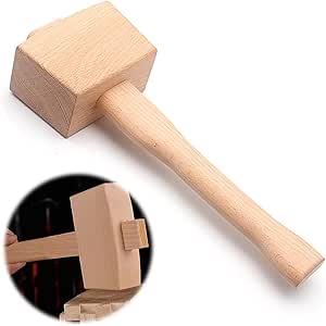 KIDENEI 9.6 Inch Wooden Mallet, 80 x 45 mm Wooden Mallet Manual Ice ...