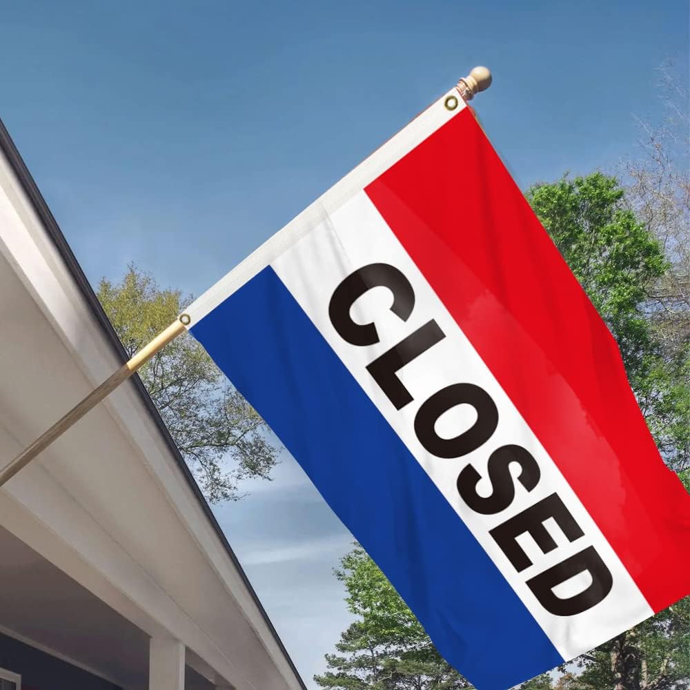 Amazon.com : ZGRM 3x5 Ft Closed Sign Flag Business Flag Vivid Color ...