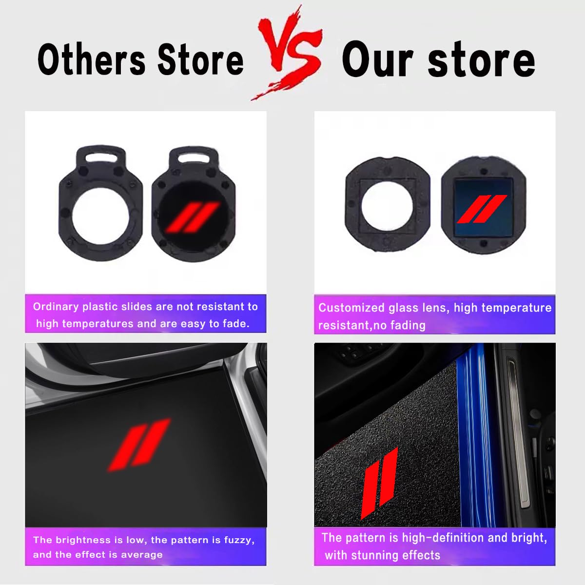 Snapklik.com : 2pcs Never Fade Door Light Led Logo For Dodge Charger ...