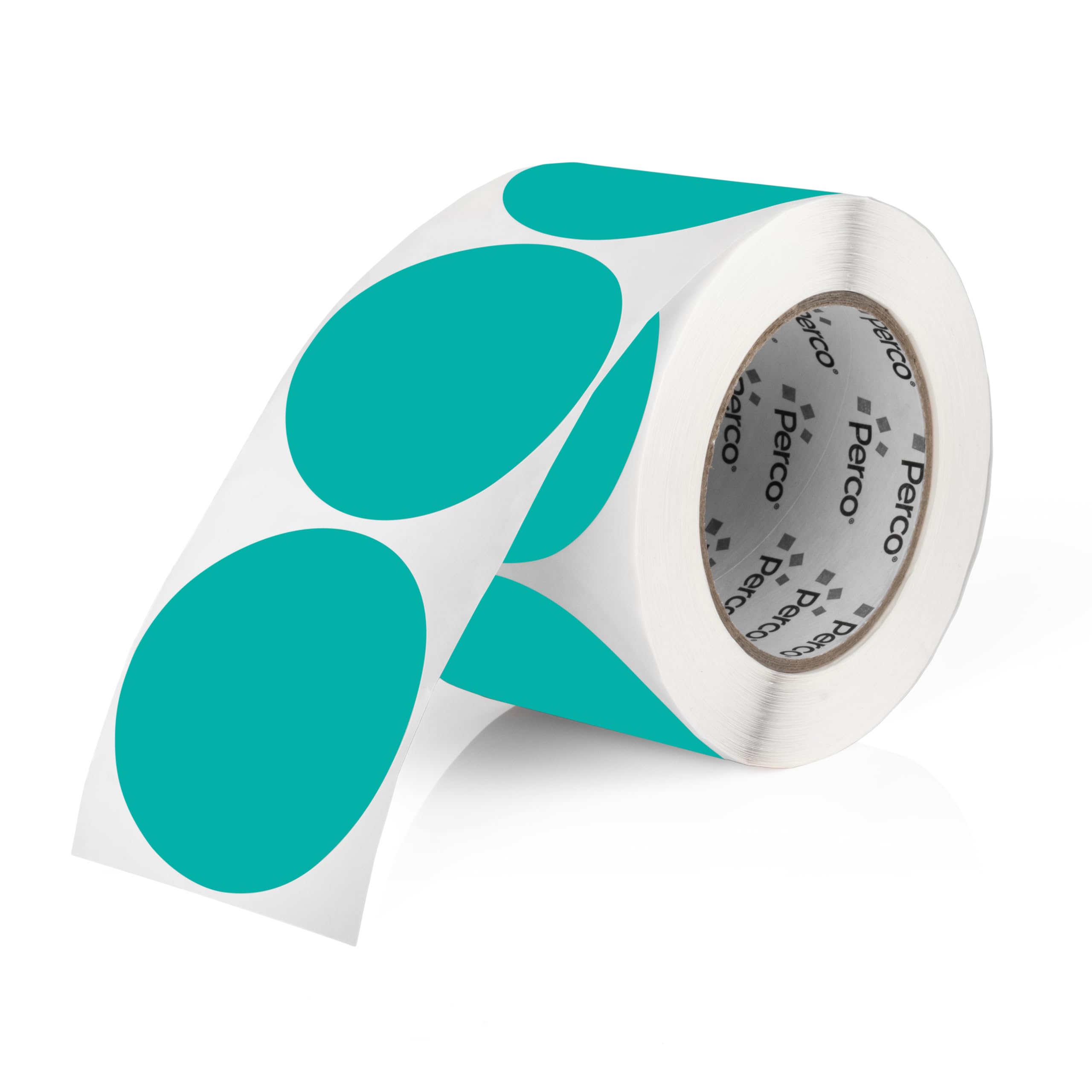 Snapklik.com : Perco Teal 3-Inch Round Circle Dot Sticker Labels