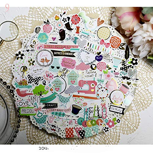 Amazon.com: 104pcs Happiness is Handmade Cardstock Die Cut Stickers for ...