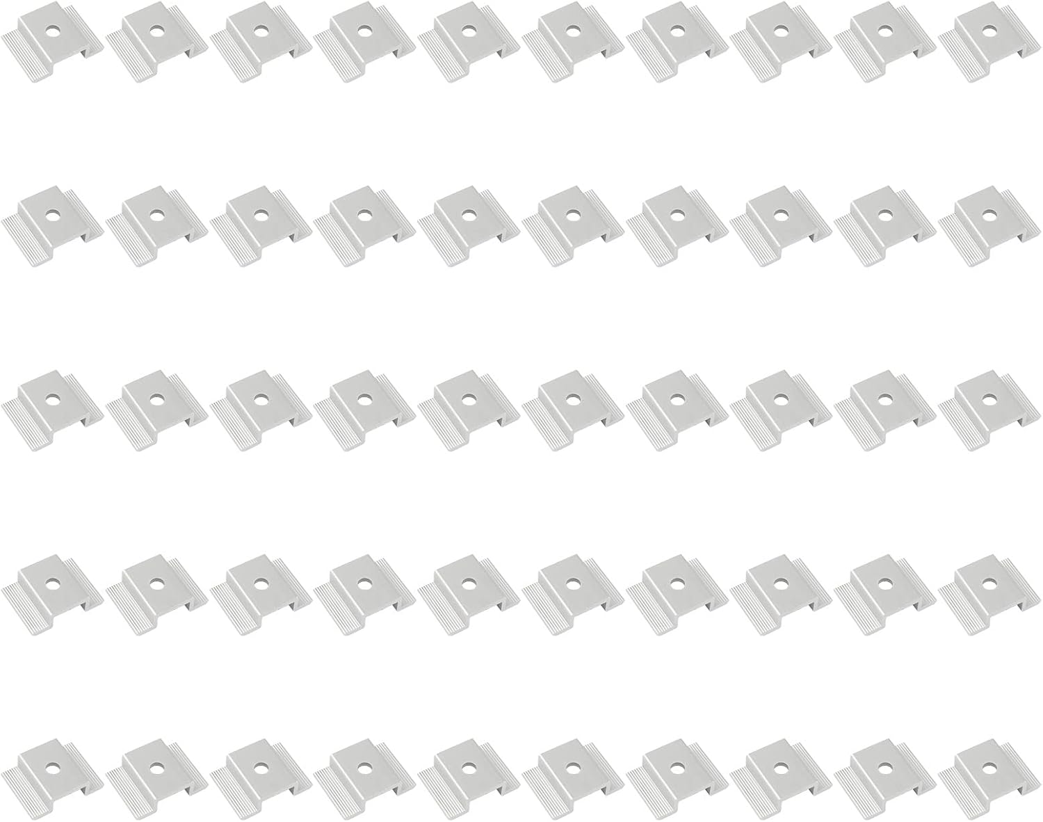 Amazon.com : 50 Pcs Solar Panel Mid Clamps Solar Panel Mounting Bracket ...