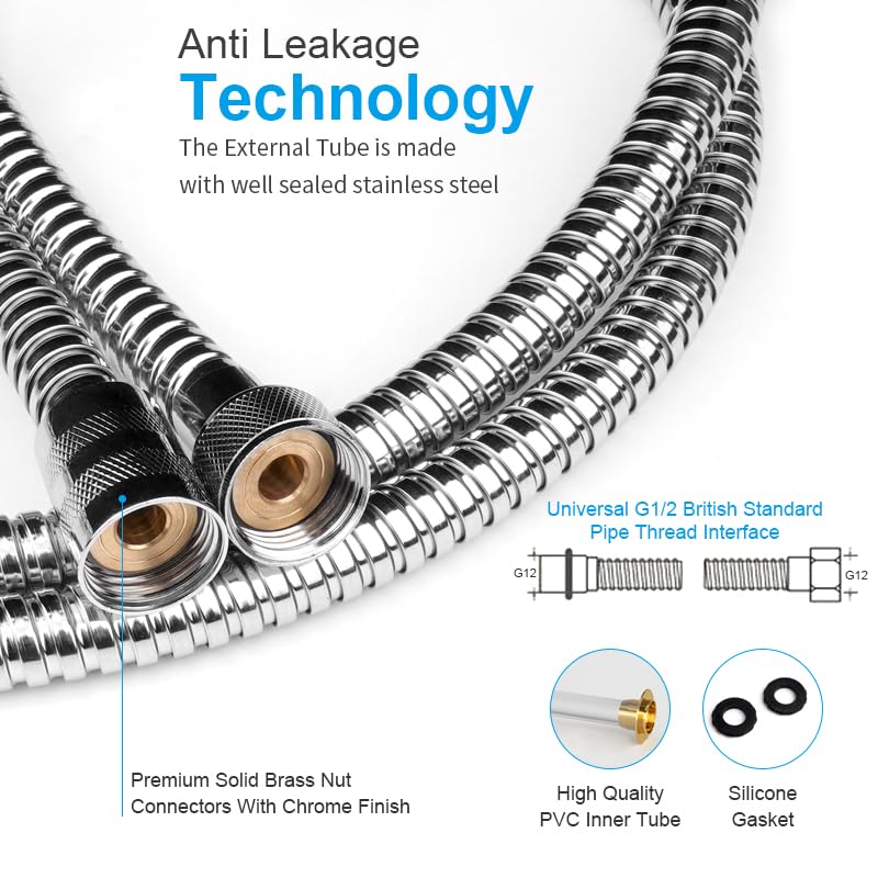 Snapklik.com : Goseoil Shower Hose Extra Long 118 Inches Shower Hose ...