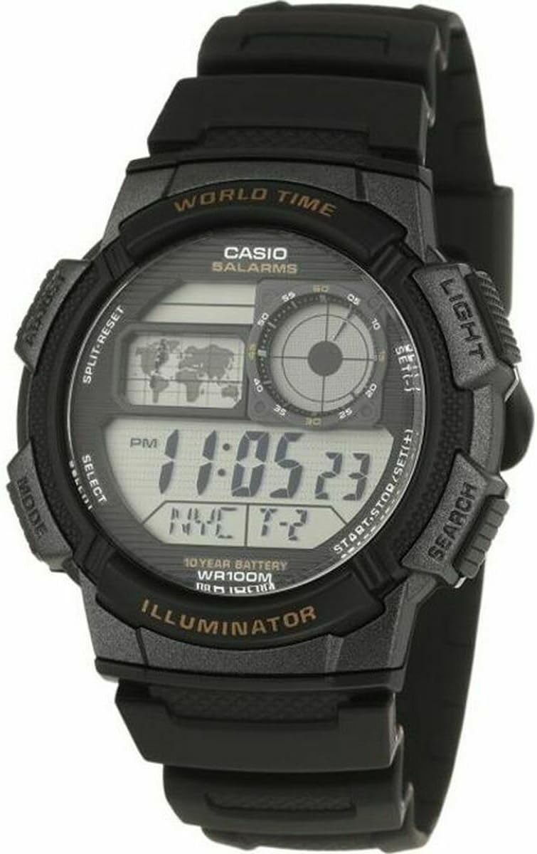 Casio Men's Digital Quartz Watch with Plastic Strap AE-1000W-1AVEF ...